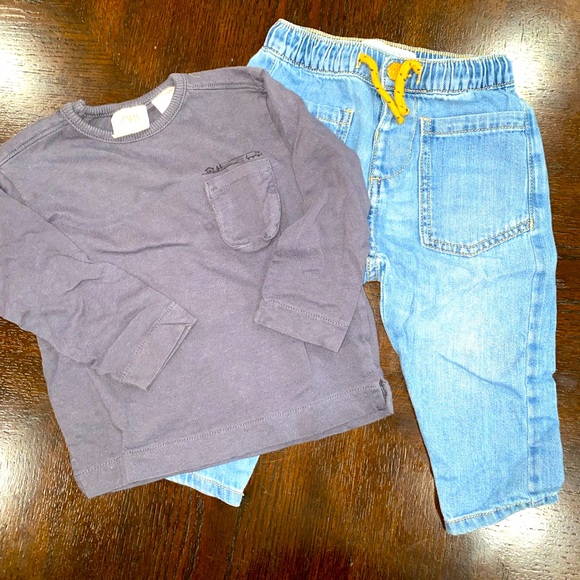 Zara | Matching Sets | New Zara Outfit Top And Jeans | Poshmark